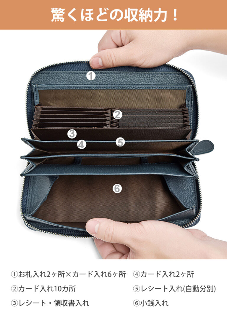 長財布 レディース メンズ 財布 本革 ec-065 - TradeE